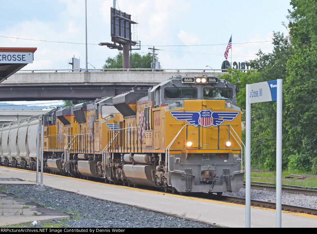 UP 8616, CP's Tomah Sub.